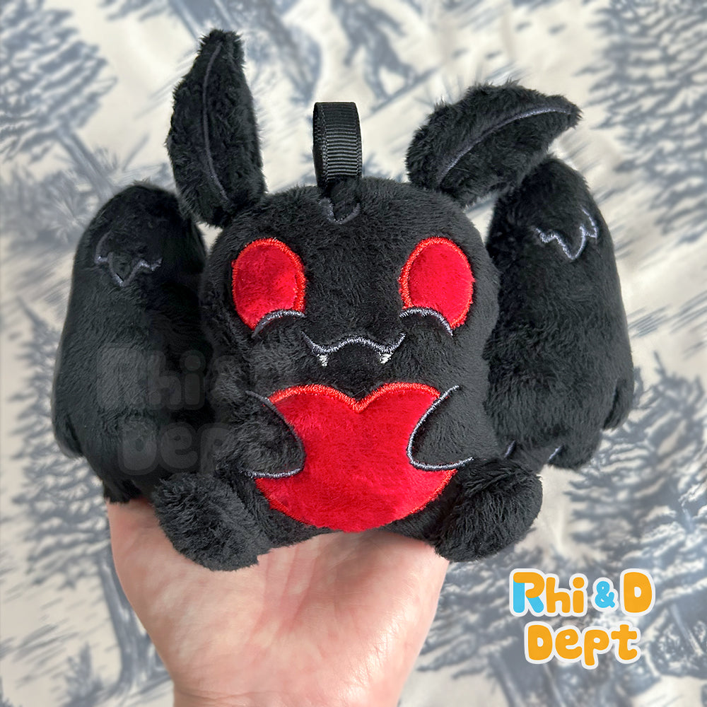 Heart Mothman Keychain Plush Stuffed Animal | HANDMADE TO ORDER – Rhi ...
