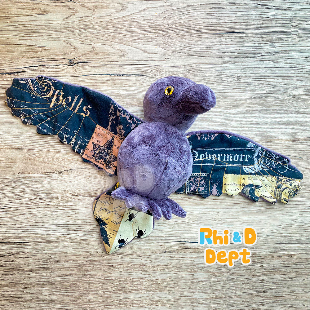 Nevermore Crow Plush Stuffed Animal | HANDMADE TO ORDER – Rhi & D Dept